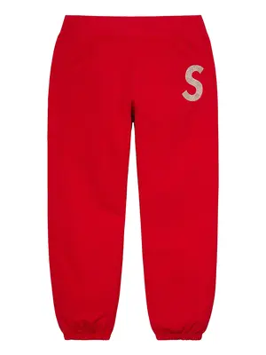 Supreme X Swarovski S Logo Sweatpant 'red' Red