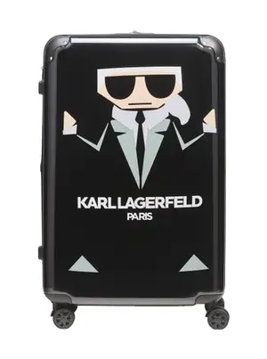 Karl Lagerfeld Karl In A Box Upright Suitcase - Black