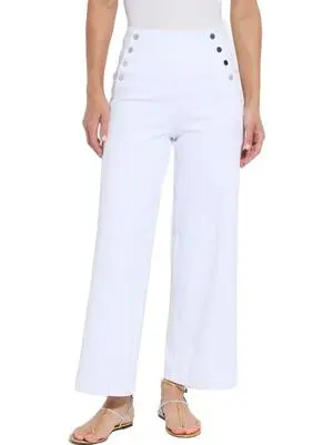 Lyssé Mallory Sailor Wide Leg Pants - White