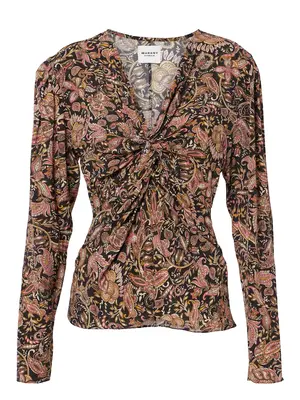 MARANT ETOILE Zekia Printed Top - Multicoloured
