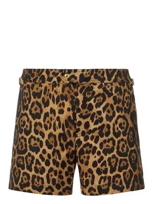 TOM FORD Leopard-print Swim Trunks - Multicoloured