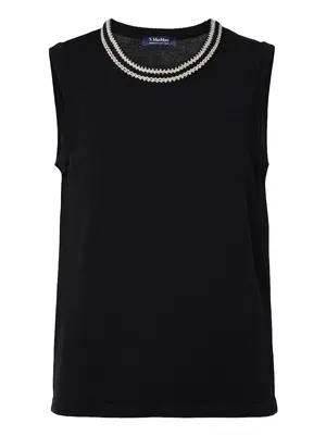 Max Mara Udine Cotton Top - Black