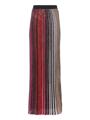 Missoni Striped Sequined Lamé Maxi Skirt - Multicoloured