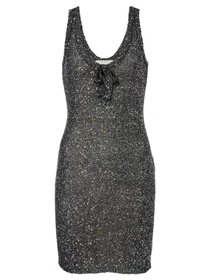 Alessandra Rich Sequined Minidress - Black