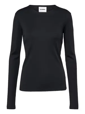 JIL SANDER Jersey Top - Black