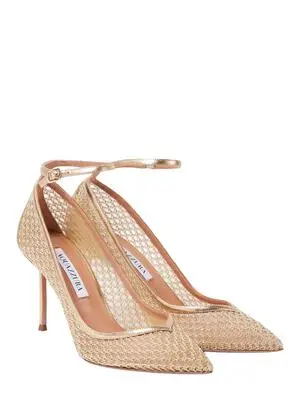 AQUAZZURA Asha 85 Pumps - Gold