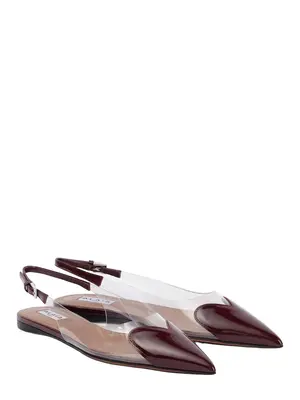 Alaïa Le Cœur Slingback Flats - Burgundy