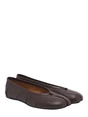 MAISON MARGIELA Tabi Leather Ballet Flats - Brown