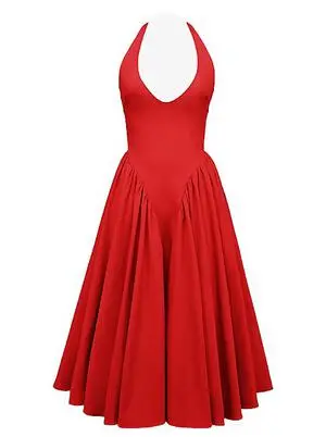 House Of Cb Marilyn Halter Midi Dress - Red