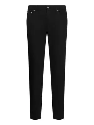 Dolce & Gabbana Washed Black Slim-fit Jeans - Multicolor