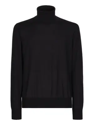 Dolce & Gabbana Extra-fine Cashmere Turtleneck Sweater - Blue
