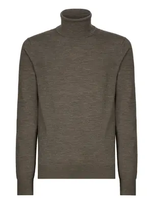 Dolce & Gabbana Extra-fine Cashmere Turtleneck Sweater - Grey