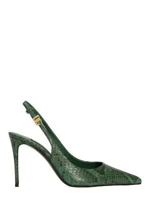 Dolce & Gabbana Python Slingbacks - Green