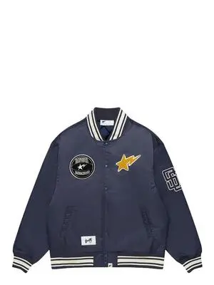 BAPE X Stadium Goods Varsity Jacket - Navy Blue