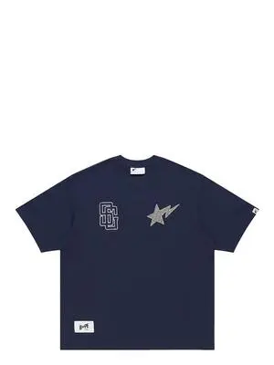 A BATHING APE X Stadium Goods Tee Shirt - Navy Blue