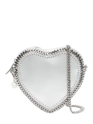 Stella McCartney Falabella Heart Crossbody Bag - Silver