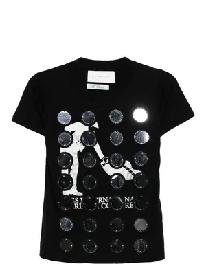 CONNER IVES Reconstituted Mirror Disc T-shirt - Black