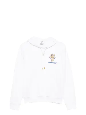 Casablanca Embroidered Logo Hoodie - White