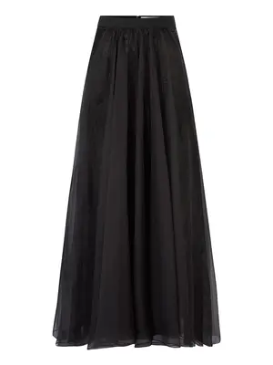 Nina Ricci Organza Maxi Skirt - Black