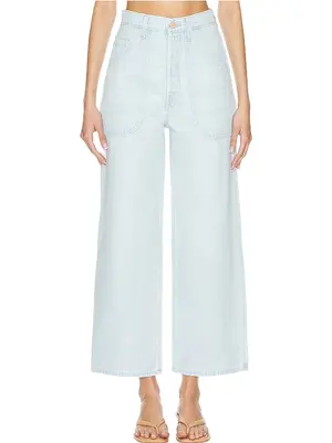 MOTHER High Waisted Smoothie Carpenter Ankle Jeans - Over Ice