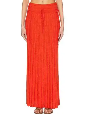 Christopher Esber Straccio Knitted Skirt - Red