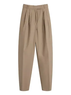RÓHE Round Leg Tailored Trousers - Khaki