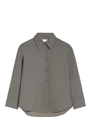 JIL SANDER Curved Hem Shirt - Grey
