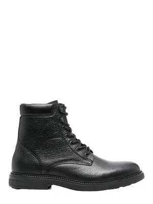 Tommy Hilfiger Pebbled-leather Boots - Black