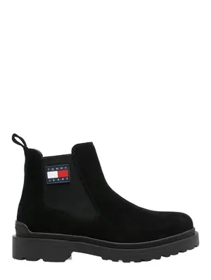 Tommy Hilfiger Suede Chelsea Boots - Black