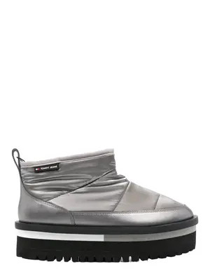 Tommy Hilfiger Padded Flatform Boots - Silver