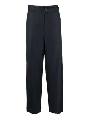 Prada Belted Tailored Trousers - Blue