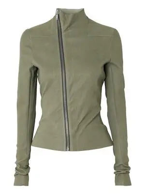 Rick Owens Gary Leather Biker Jacket - Green