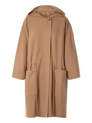 Max Mara Miele Hooded Wool-blend Felt Coat - Camel