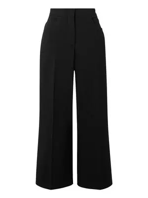 JIL SANDER Jil Sander Cropped Flared Wool-Crepe Pants