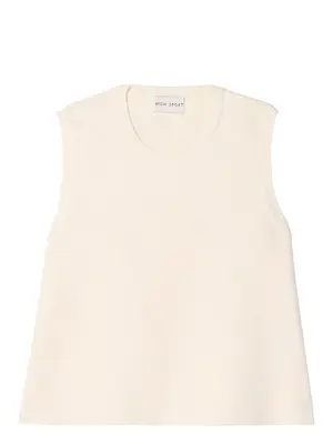 HIGH SPORT Asa Cotton-blend Jacquard Tank - Cream