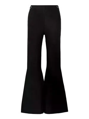 Gabriela Hearst Ayala Flared Wool And Cashmere-blend Pants - Black