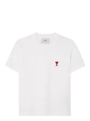 Ami AMI PARIS De Caur Embroidered T-shirt White