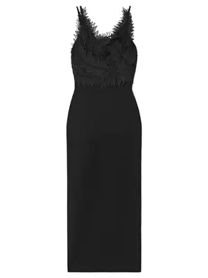 Aje Daisy Appliquéd Maxi Dress - Black