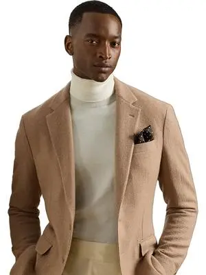 Ralph Lauren Hadley Hand-tailored Cashmere Jacket - Taupe Multi