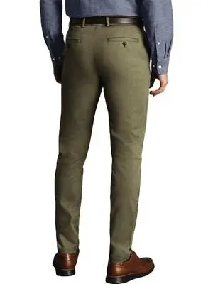CHARLES TYRWHITT Slim Fit Ultimate Non-iron Chino - Olive Green