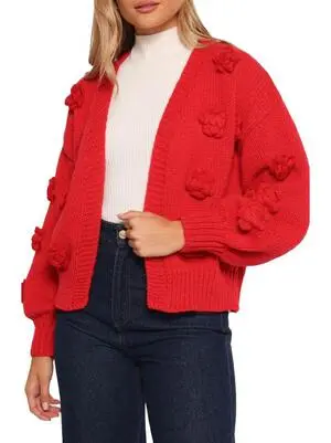 PETAL & PUP Petal & Pup Doralee Rose Cardigan Red