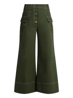 Farm Rio Wide-leg Trousers - Green