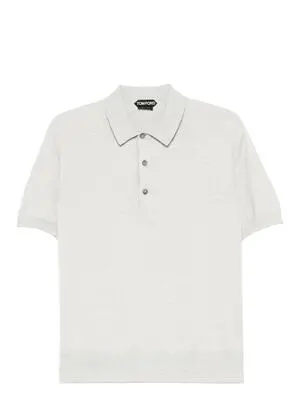 TOM FORD Cotton Polo Shirt - Grey