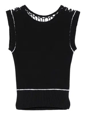 MAISON MARGIELA Open-knit Vest - Black