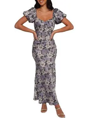 PETAL & PUP Marjorie Floral Maxi Dress - Lavender