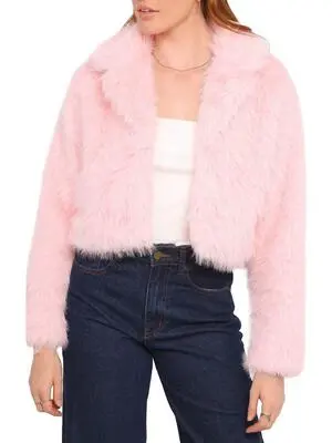PETAL & PUP Bobbi Faux Fur Jacket - Pink