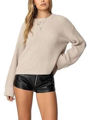 EDIKTED Marleen Knit Sweater - Stone