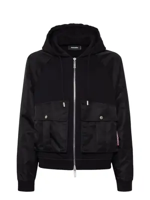 Dsquared2 Zip-up Cotton Hoodie - Black