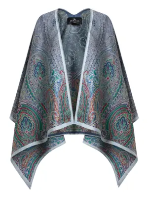 Etro Paisley Jacquard Cape - Green