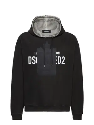 Dsquared2 Logo-print Hoodie - Black